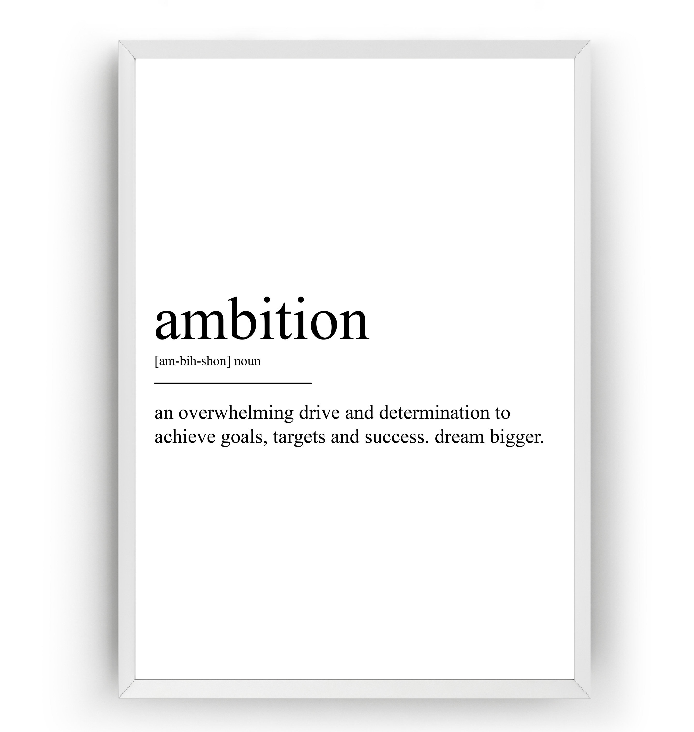 Ambition Definition Print Version 2 - Etsy