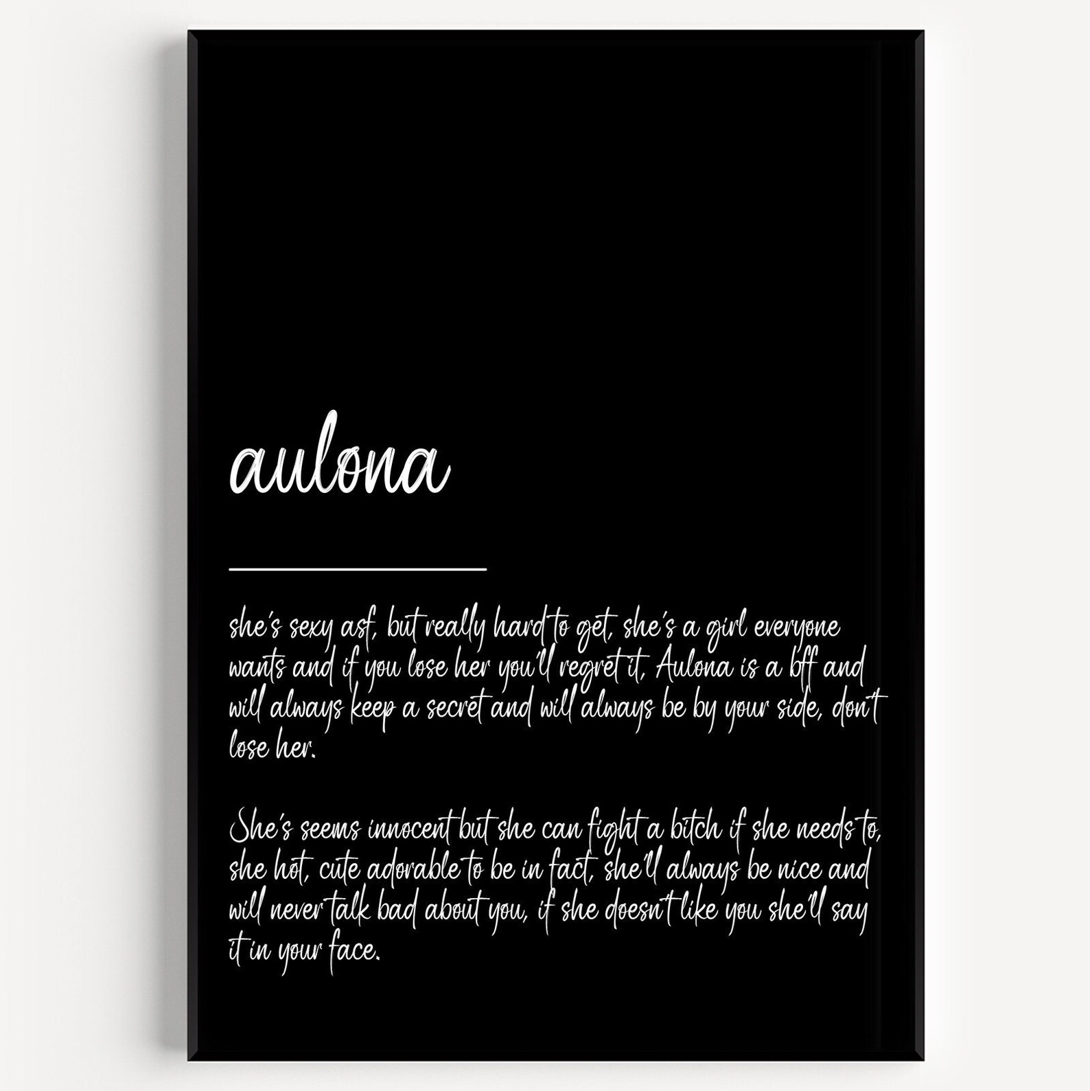 Aulona Definition Print - Etsy