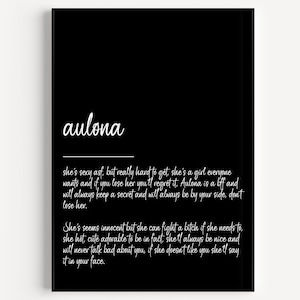 Aulona Definition Print - Etsy