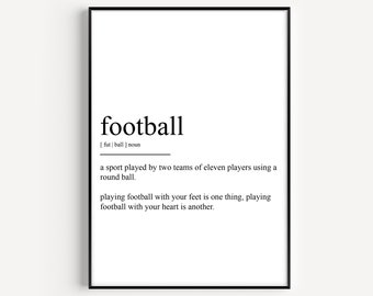 Personalised Quote Print Football Print Gift for Him Custom - Etsy
