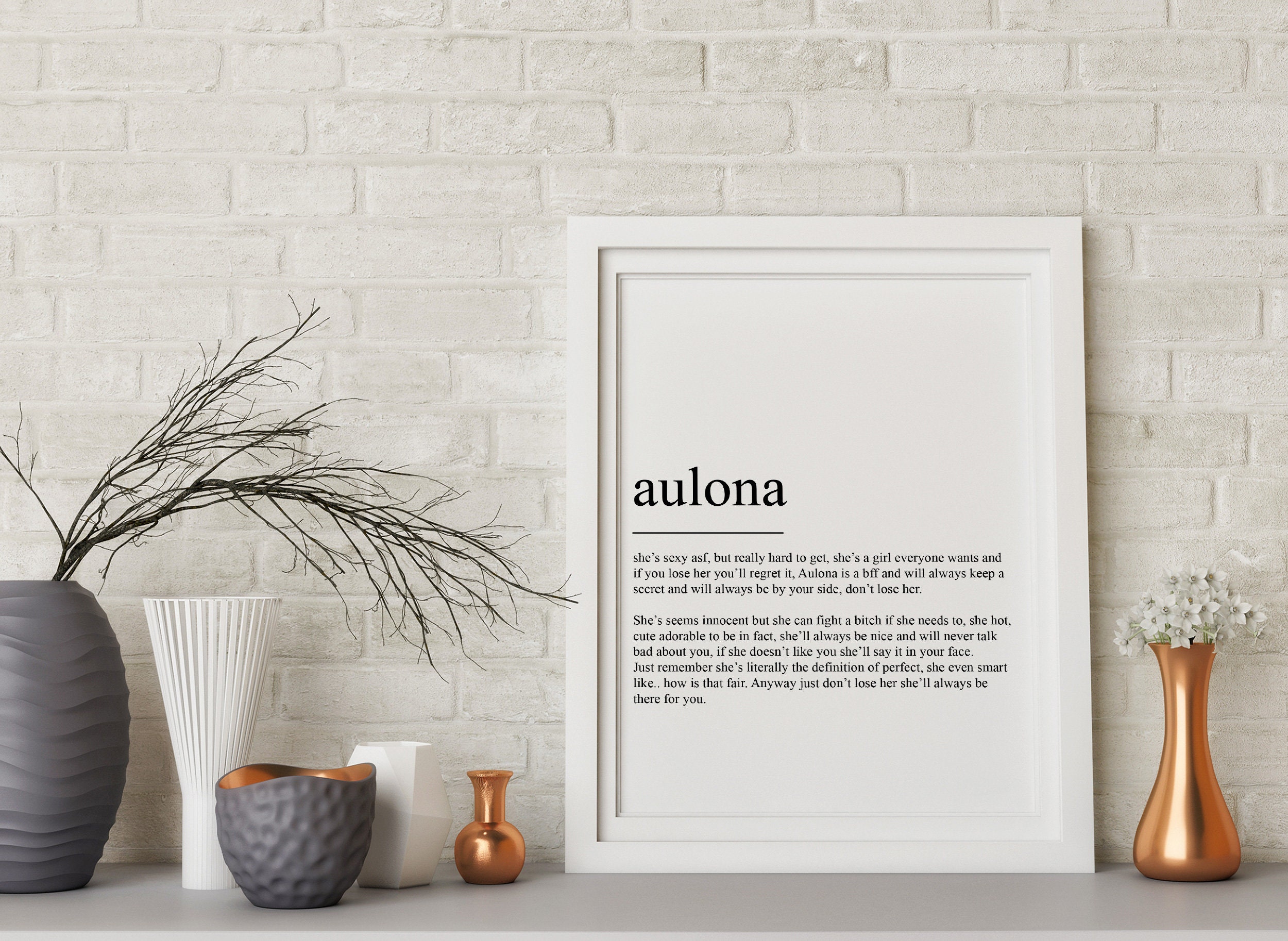 Aulona Definition Print - Etsy