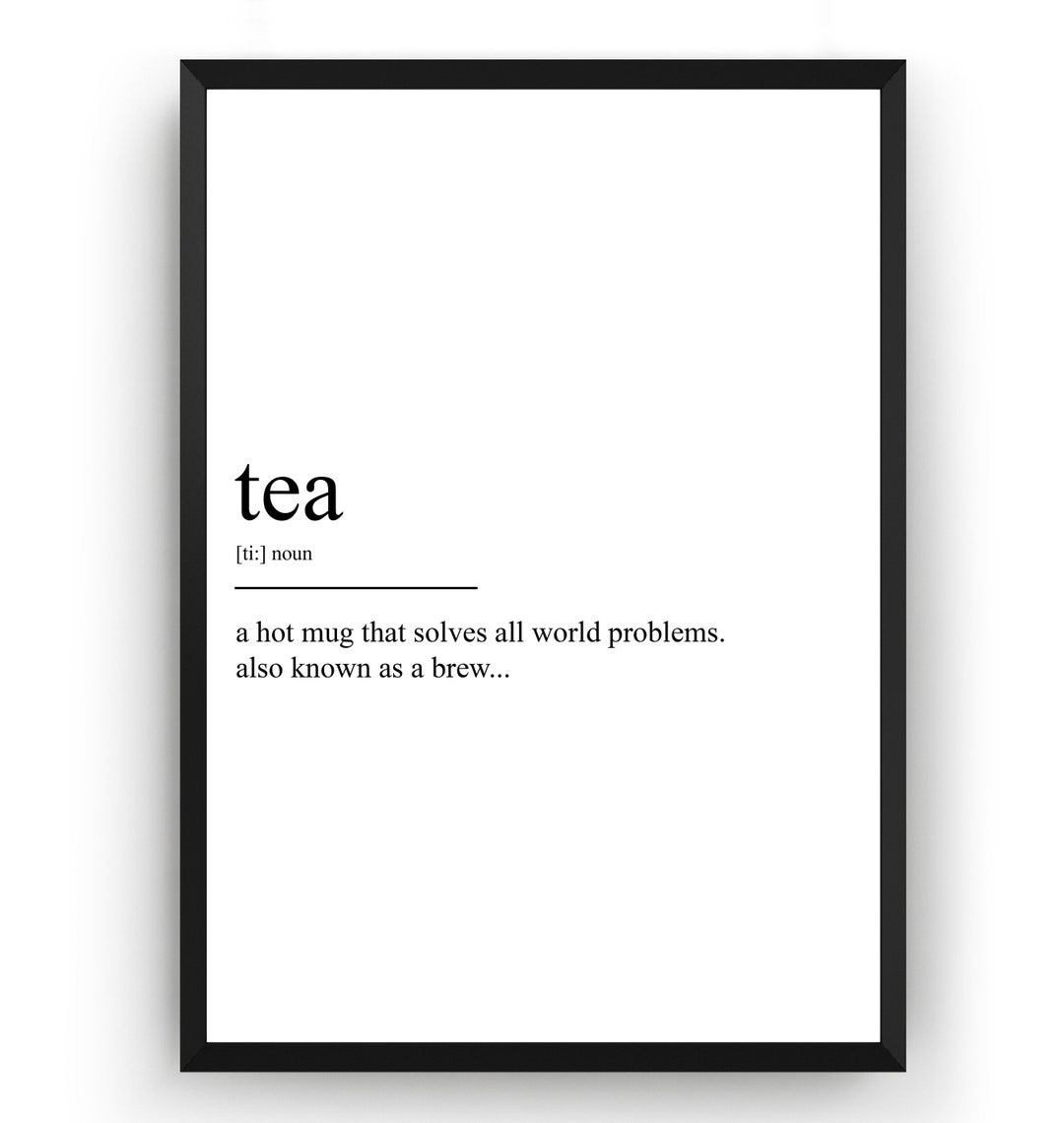 Tea Definition Print Version 2 - Etsy