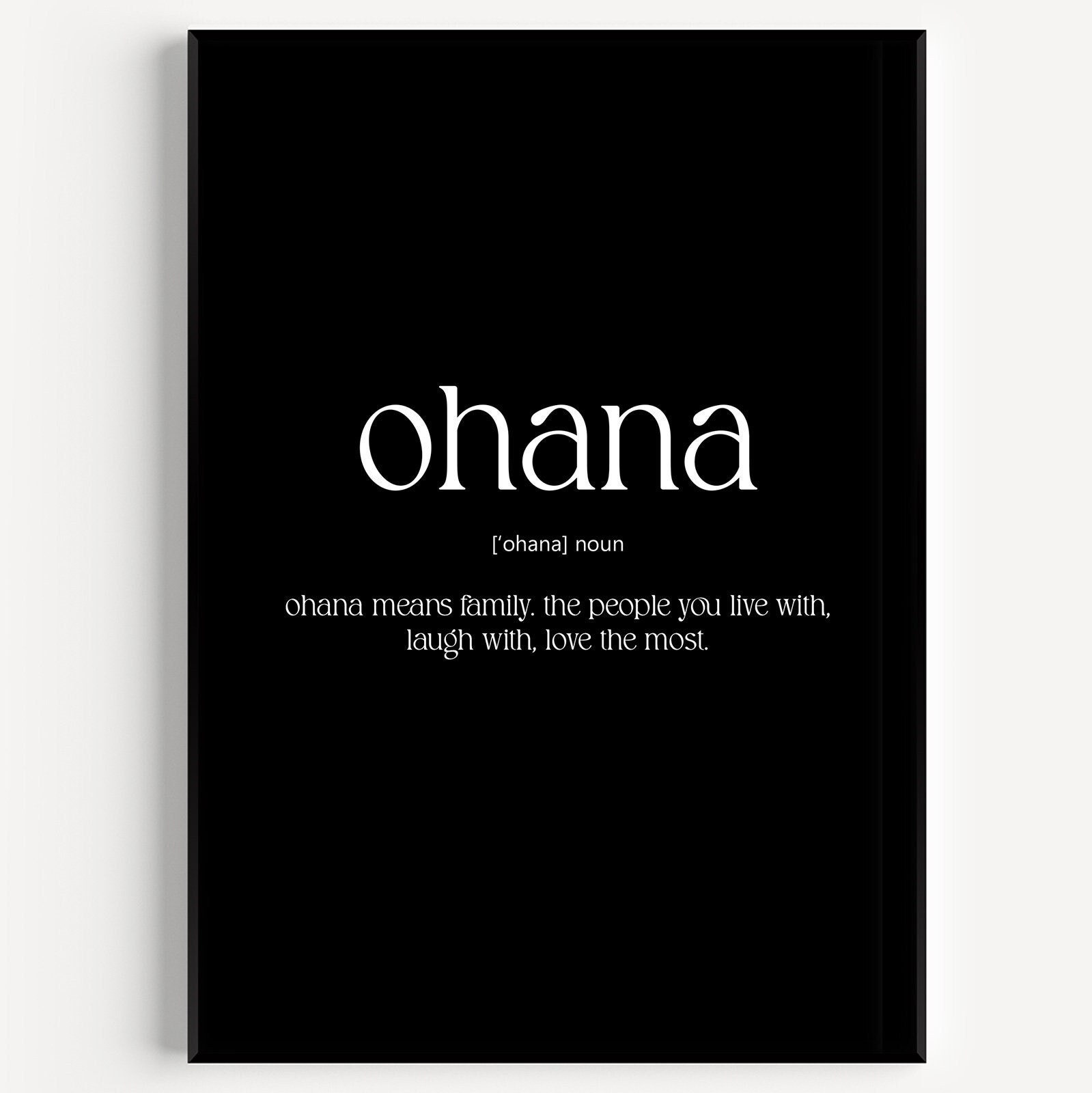 Ohana Definition Print - Etsy