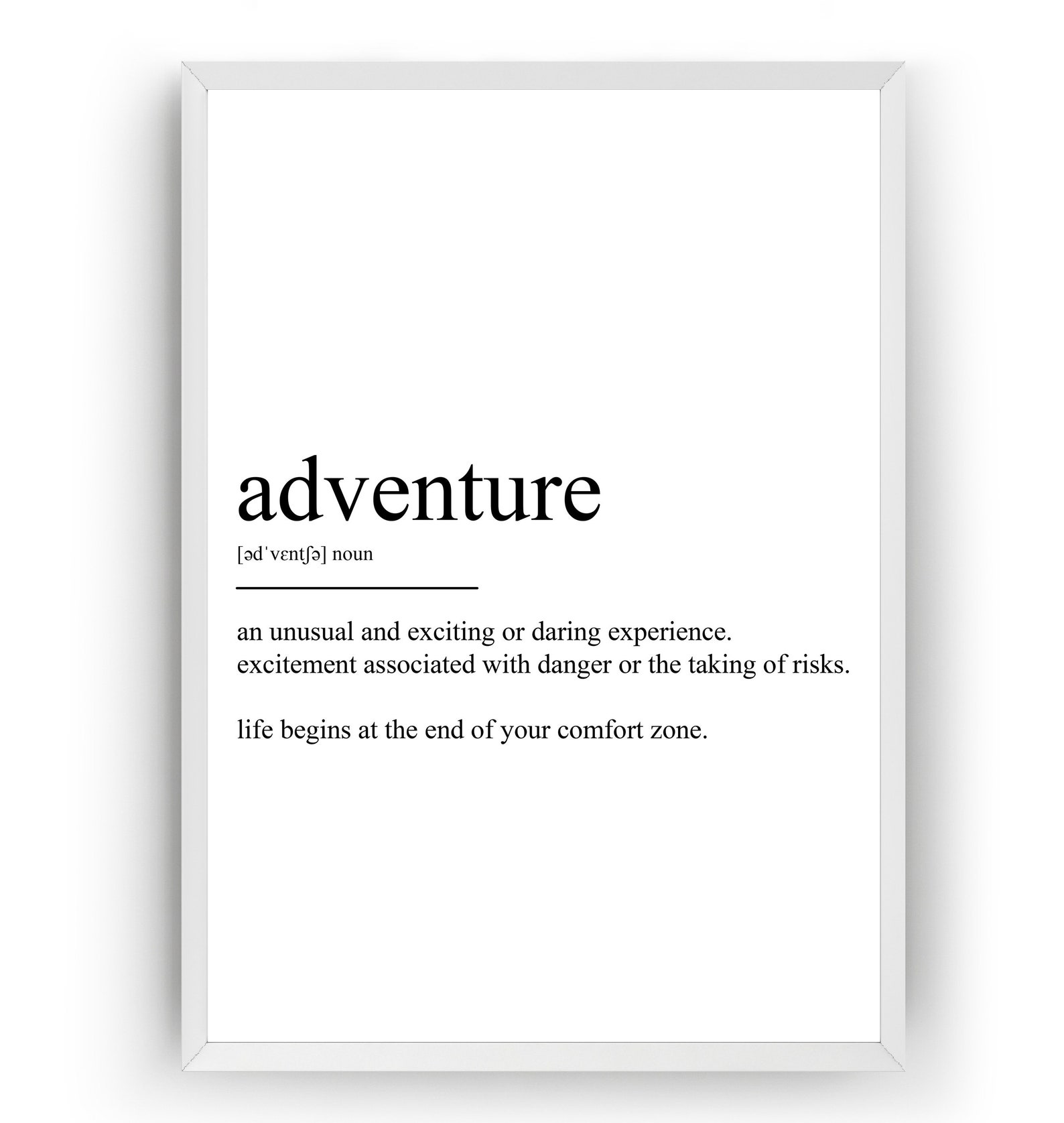 Adventure Definition Print - Etsy