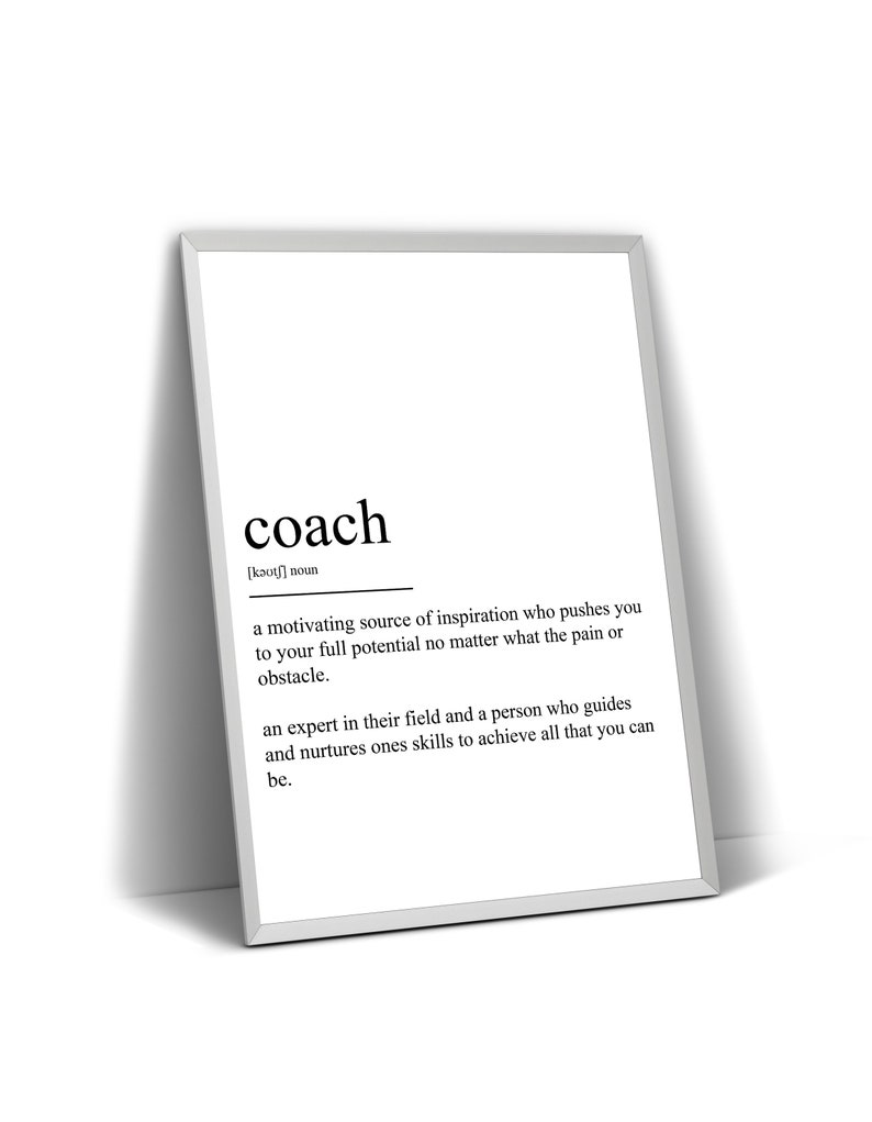 Coach Definition Print | Etsy