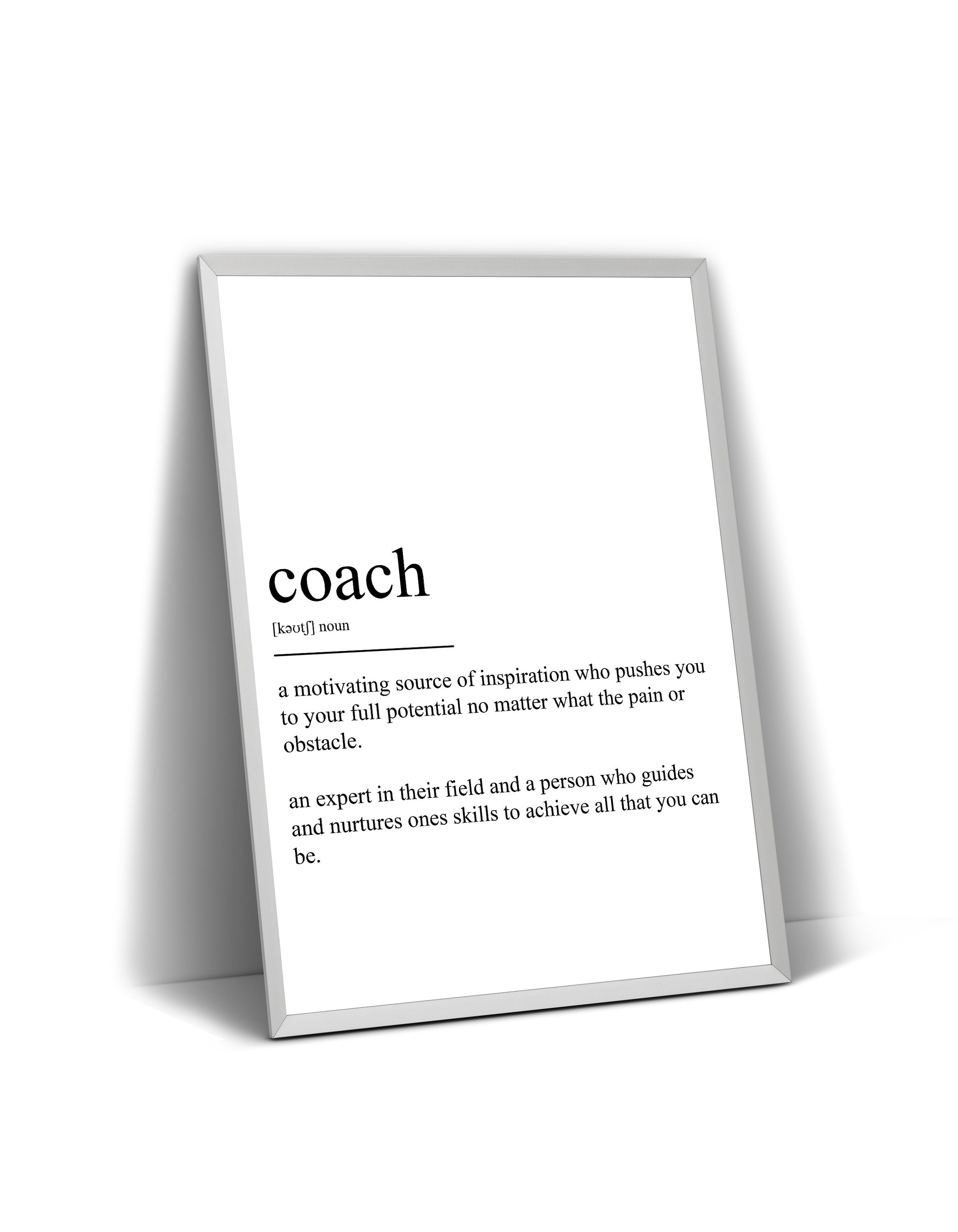 Coach Definition Print | Etsy