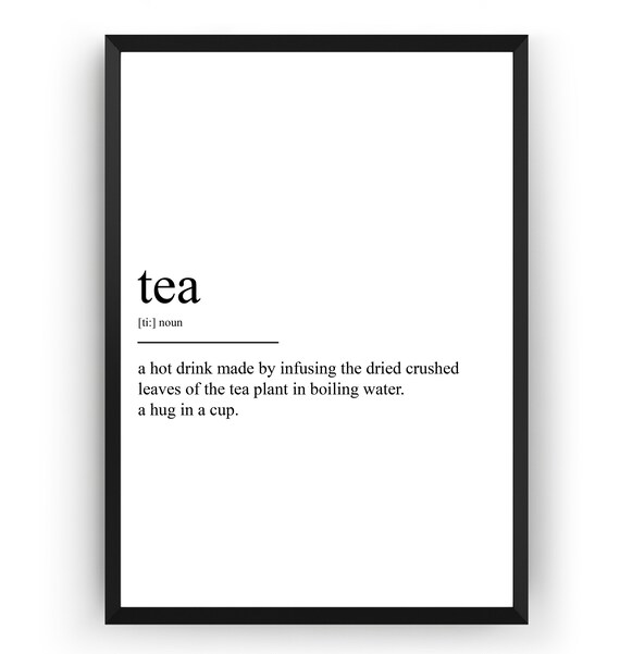 Tea Definition Print - Etsy UK