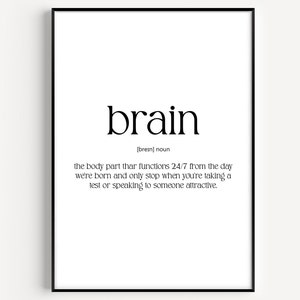 Brain Definition Print Version 2 - Etsy
