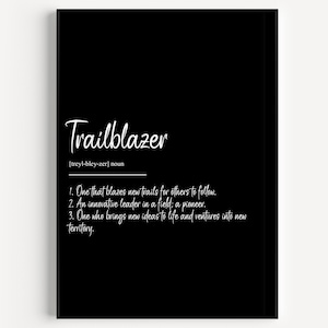 Trailblazer Definition Print - Etsy