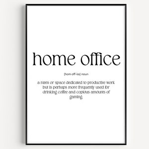 Home Office Definition Print - Etsy UK