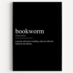 Bookworm Definition Print - Etsy