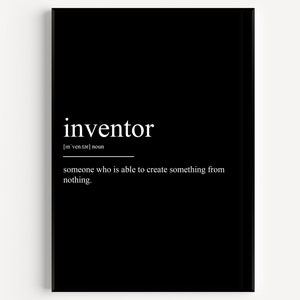 Inventor Definition Print - Etsy