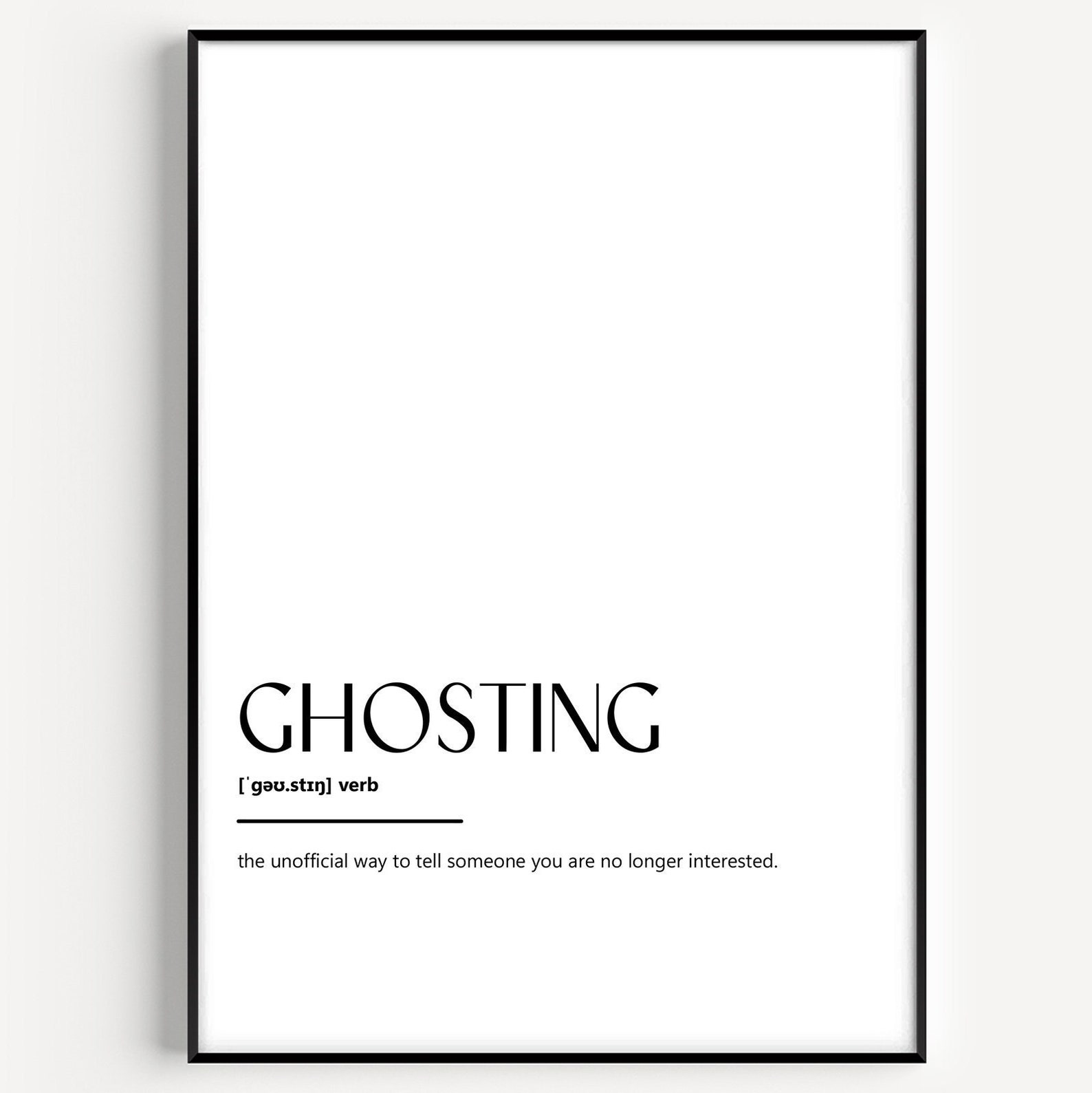 Ghosting Definition Print - Etsy