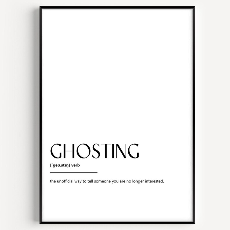 Ghosting Definition Print - Etsy