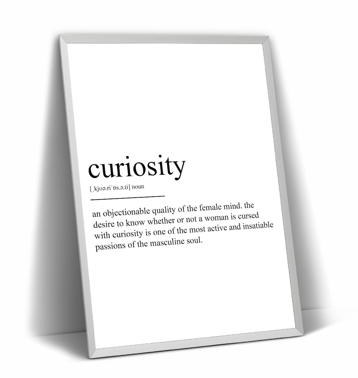 Curiosity Definition Print | Etsy