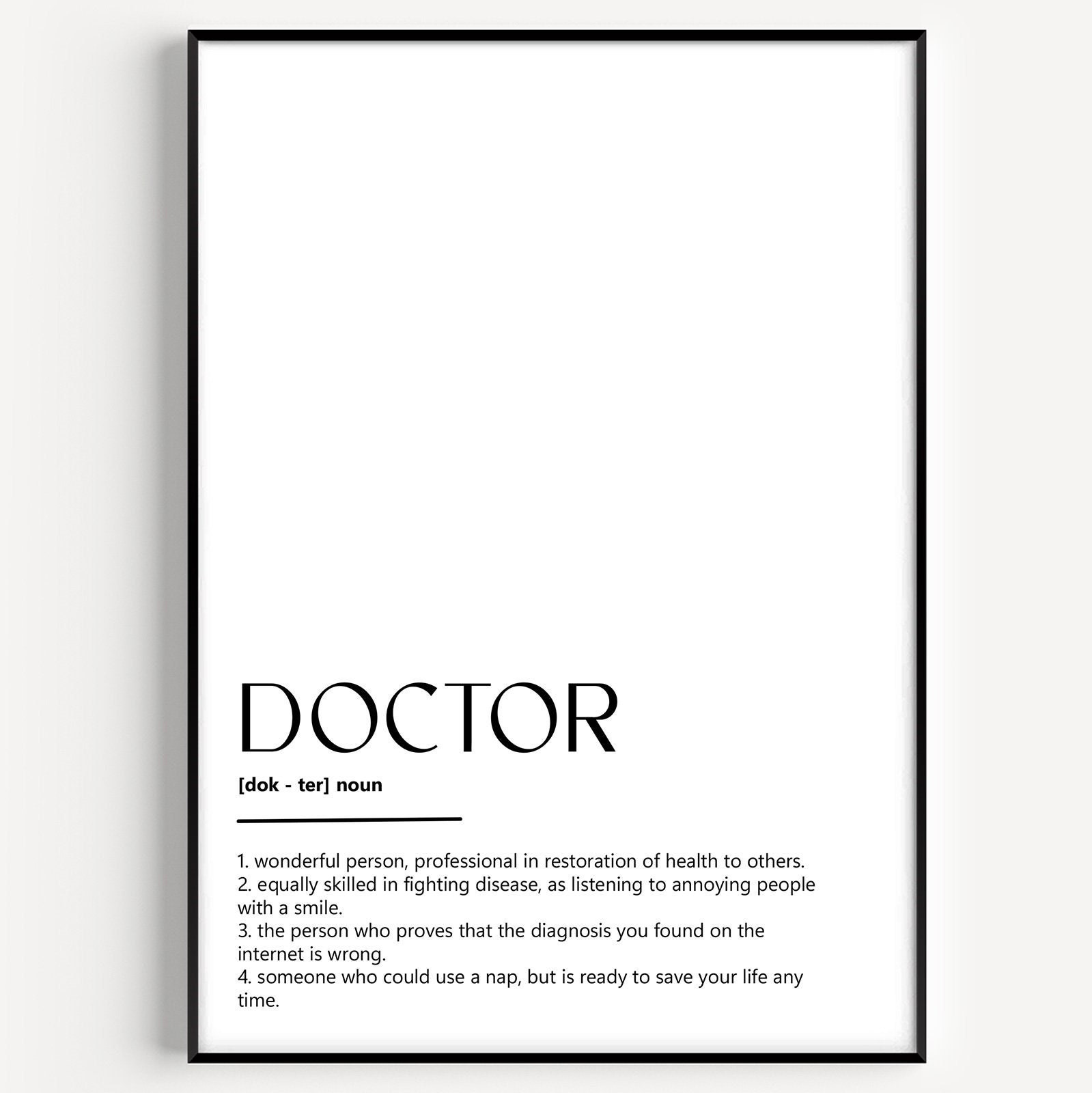 Doctor Definition Print - Etsy