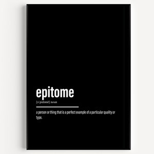 Epitome Definition Print - Etsy