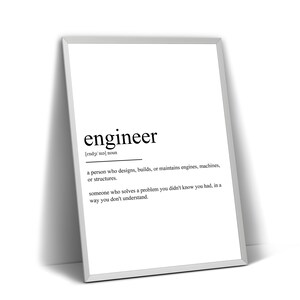 Engineer Definition Print | Etsy