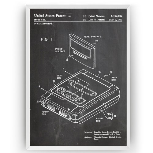 Game Boy 1993 Patent Print Gaming Wall Art Poster Blueprint - Etsy UK