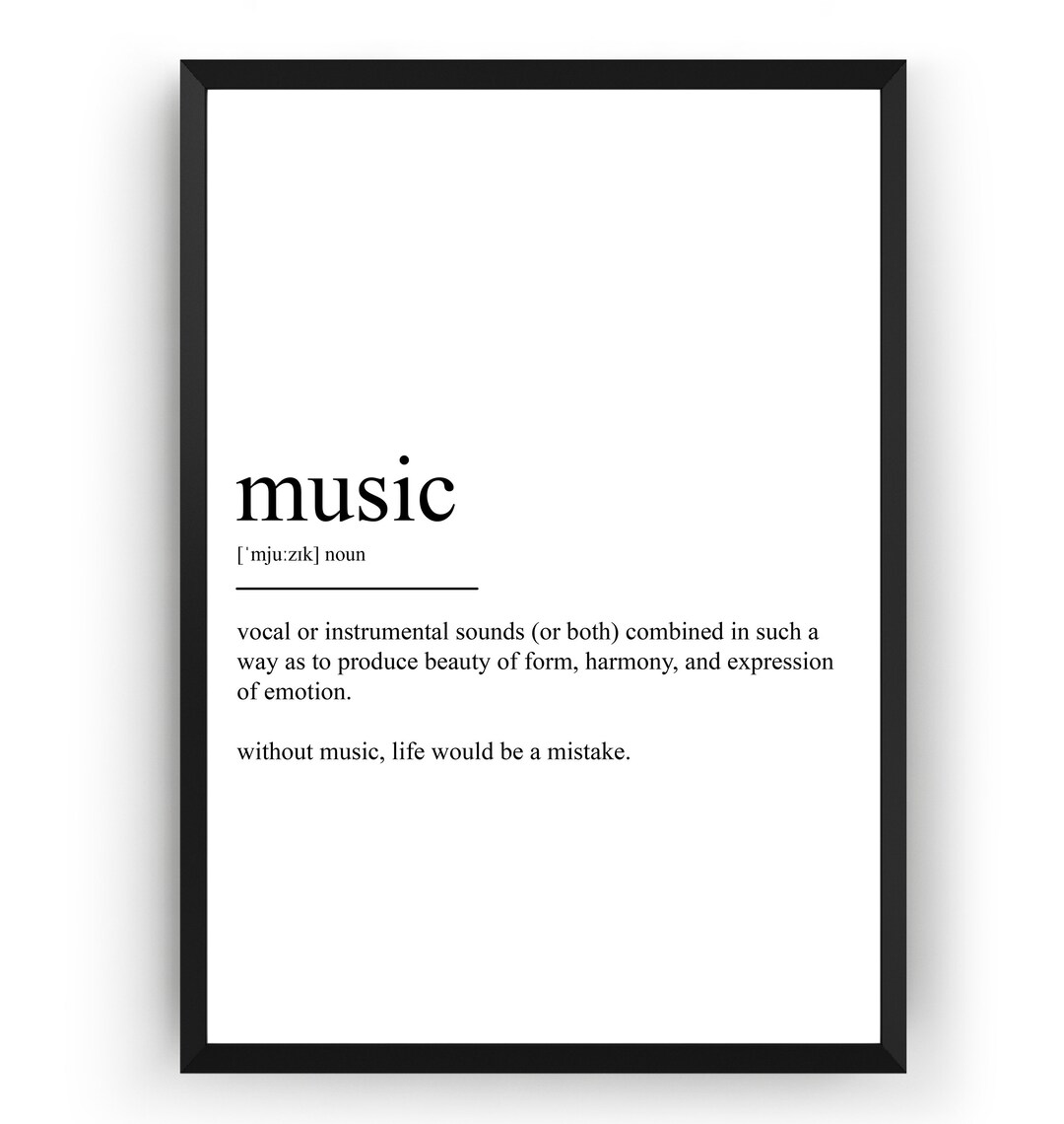 Music Definition Print - Etsy UK