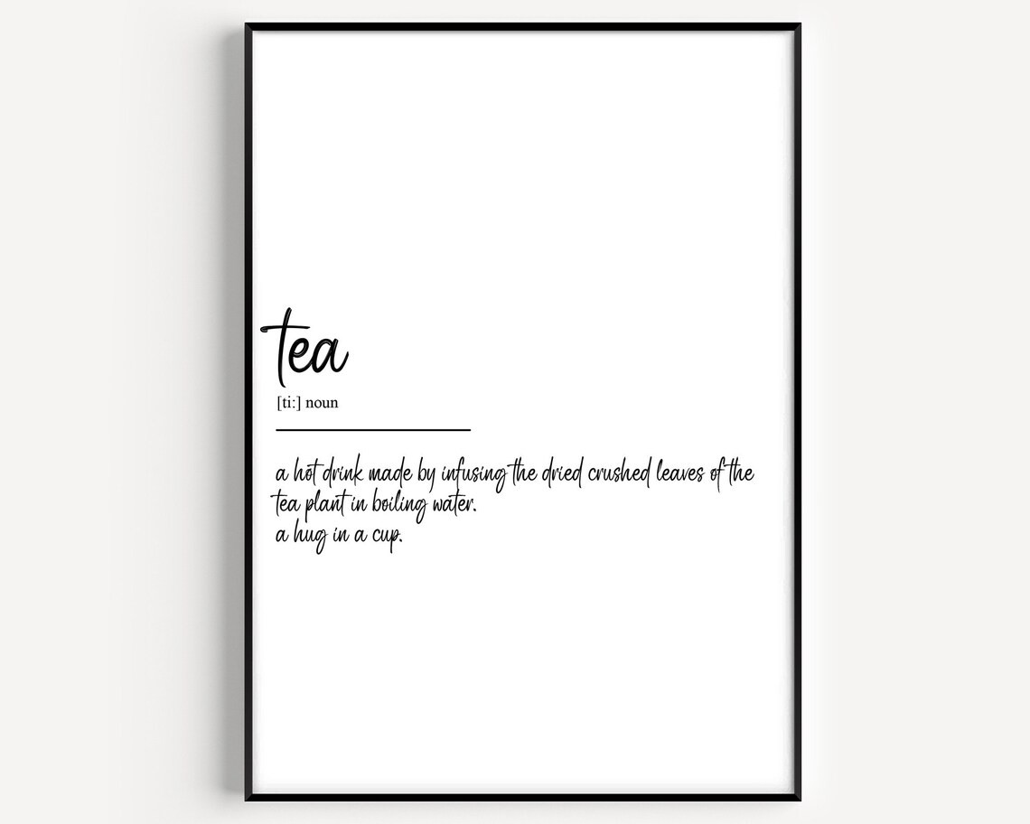 Tea Definition Print - Etsy UK