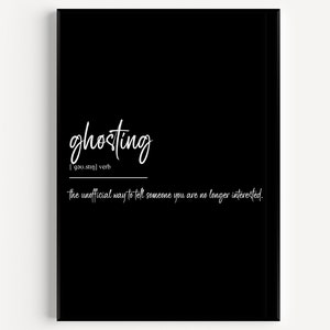 Ghosting Definition Print - Etsy