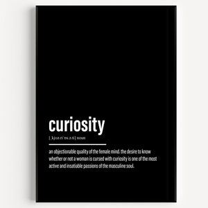 Curiosity Definition Print - Etsy