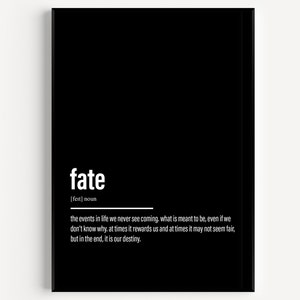 Fate Definition Print - Etsy