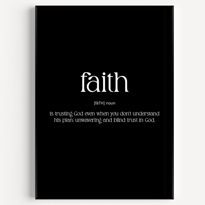 Faith Definition Print - Etsy