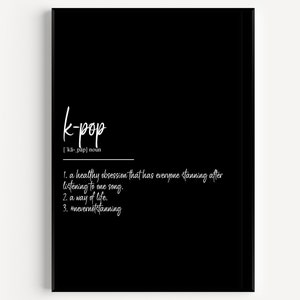 K-pop Definition Print - Etsy UK
