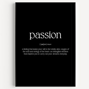 Passion Definition Print - Etsy