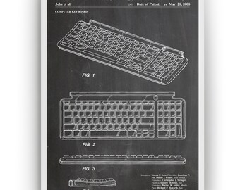 Blueprint Keyboard - Etsy