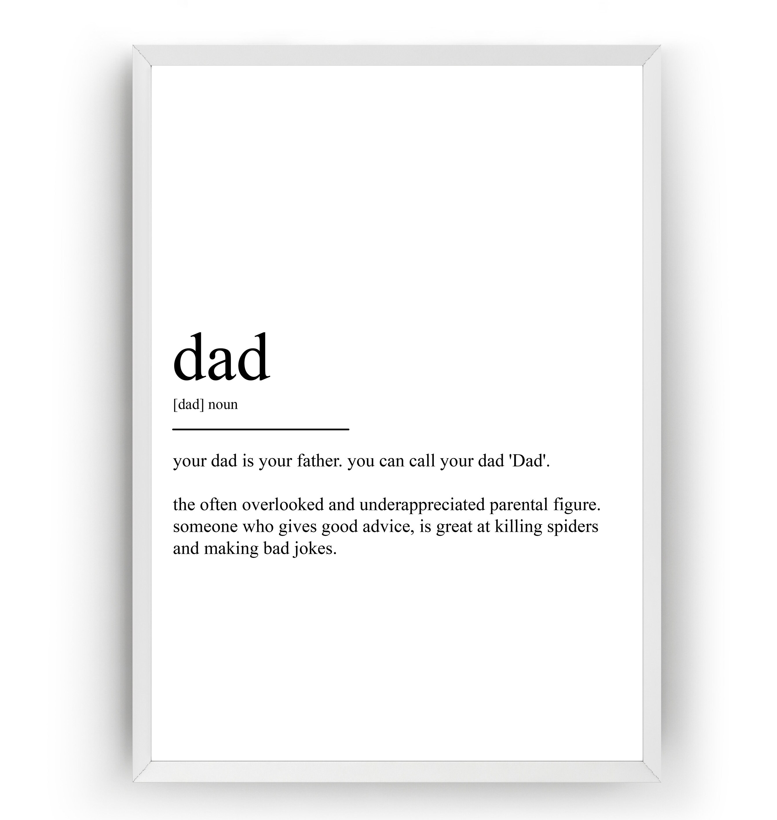 Dad Definition Print - Etsy