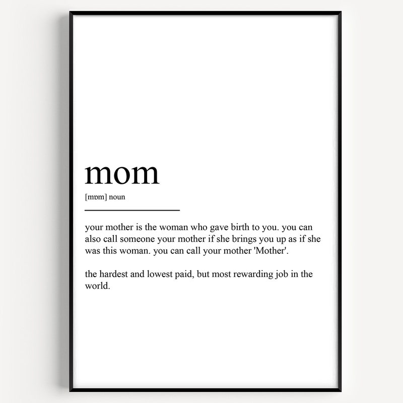 Mom Definition - Etsy