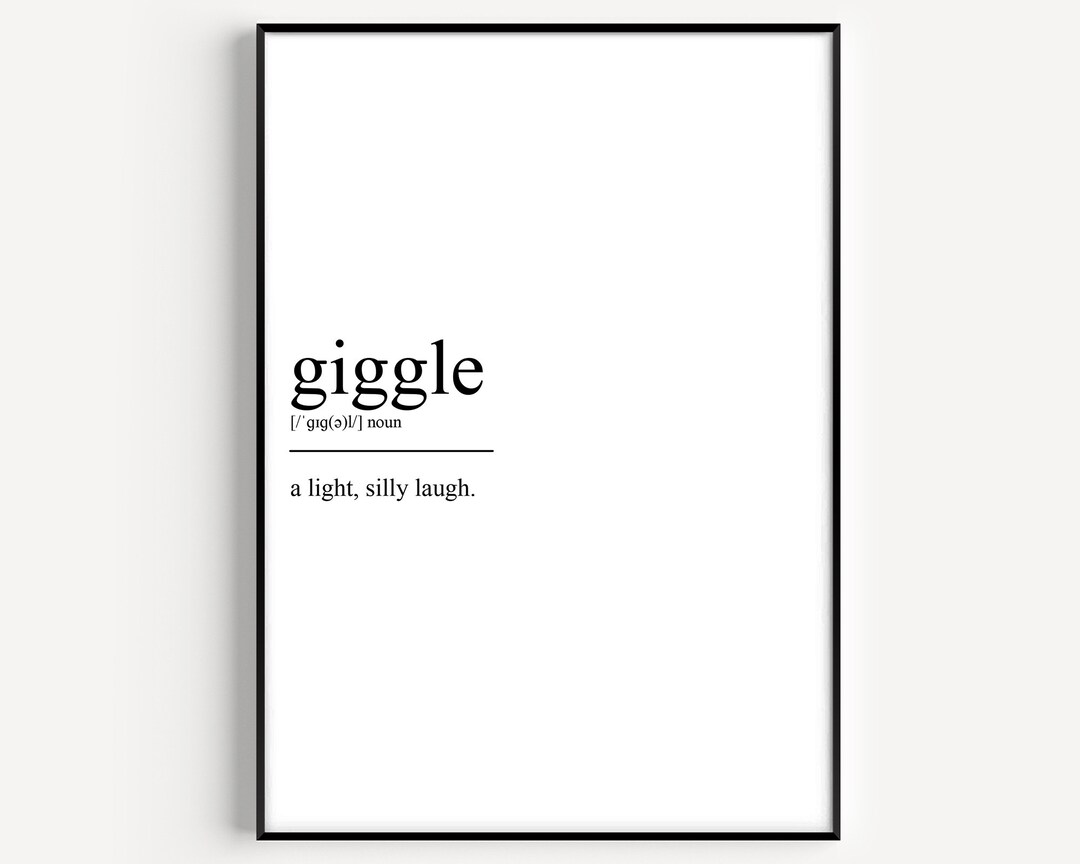 Giggle Definition Print - Etsy