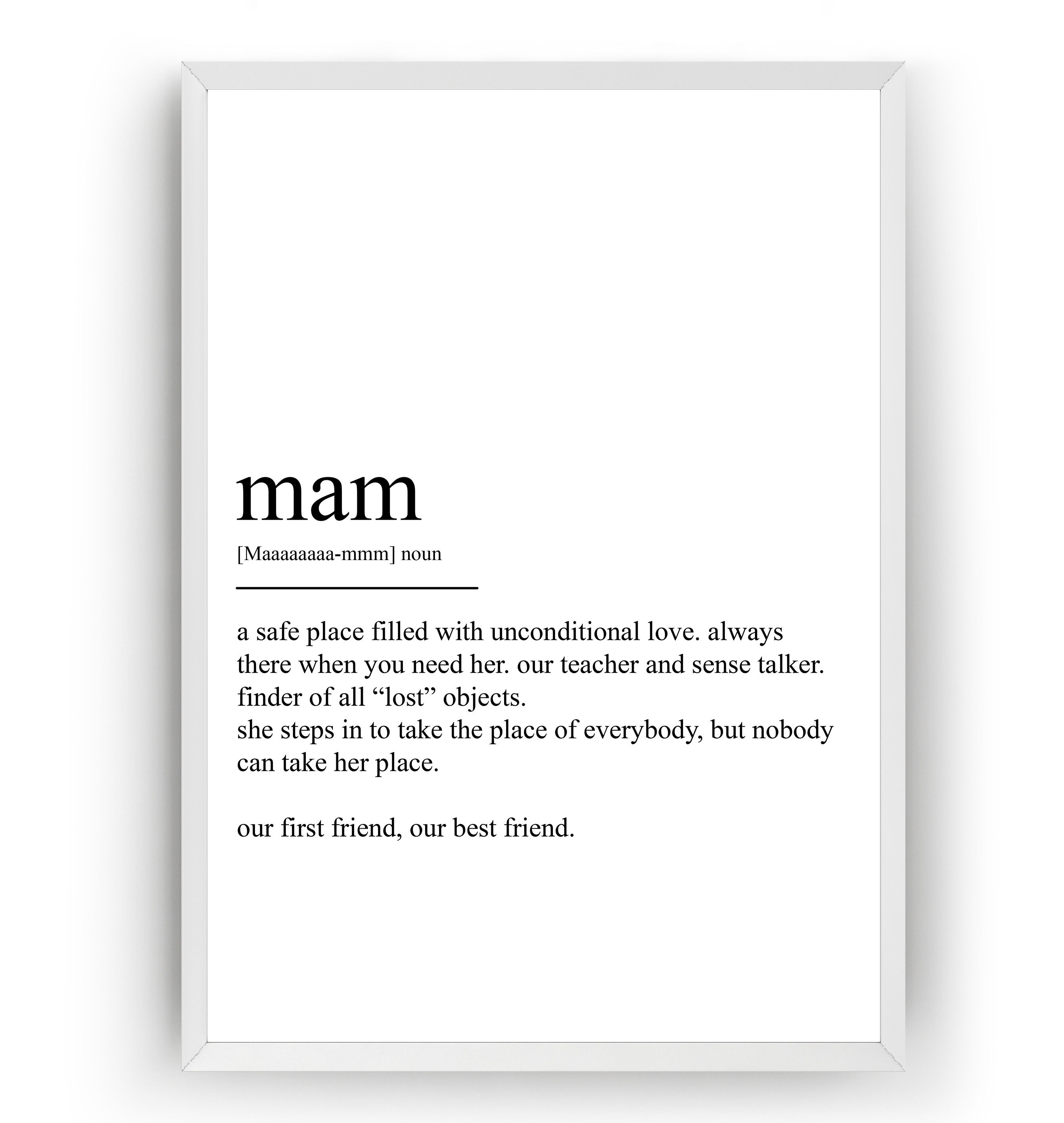 Mam Definition Print | Etsy