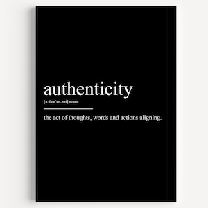 Authenticity Definition Print - Etsy