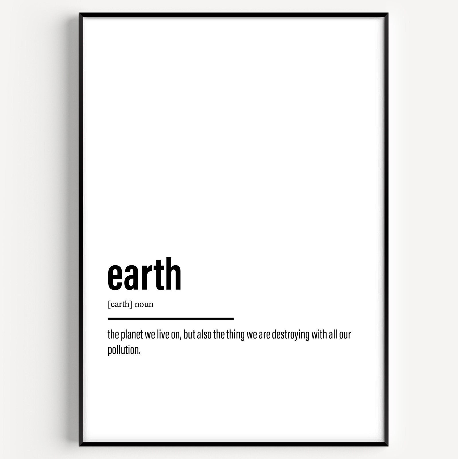 Earth Definition Print - Etsy