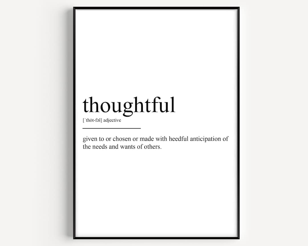Thoughtful Definition Print - Etsy