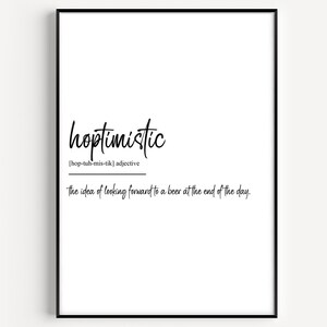 Hoptimistic Definition Print - Version 2 - Etsy