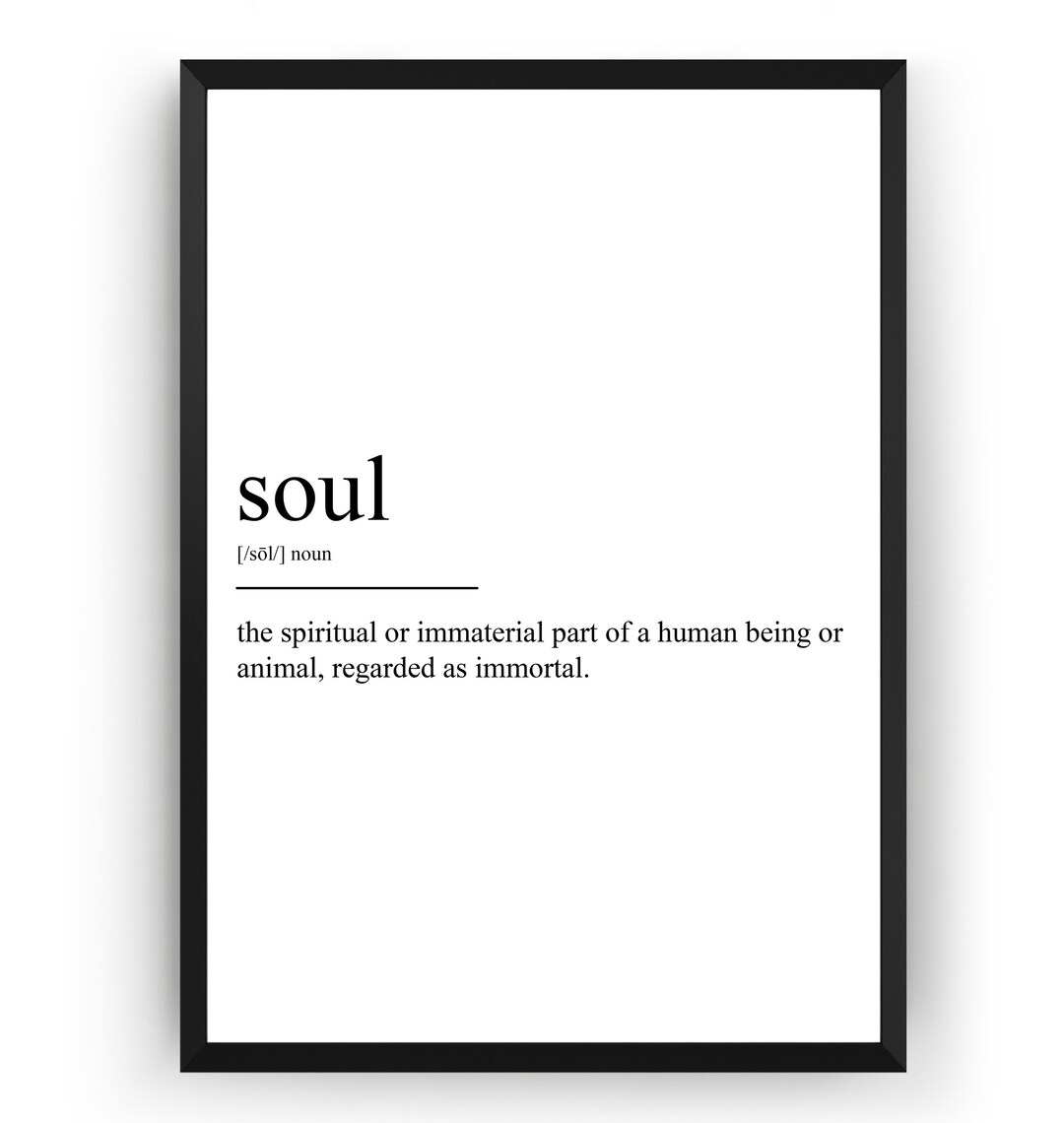 Soul Definition Print - Etsy
