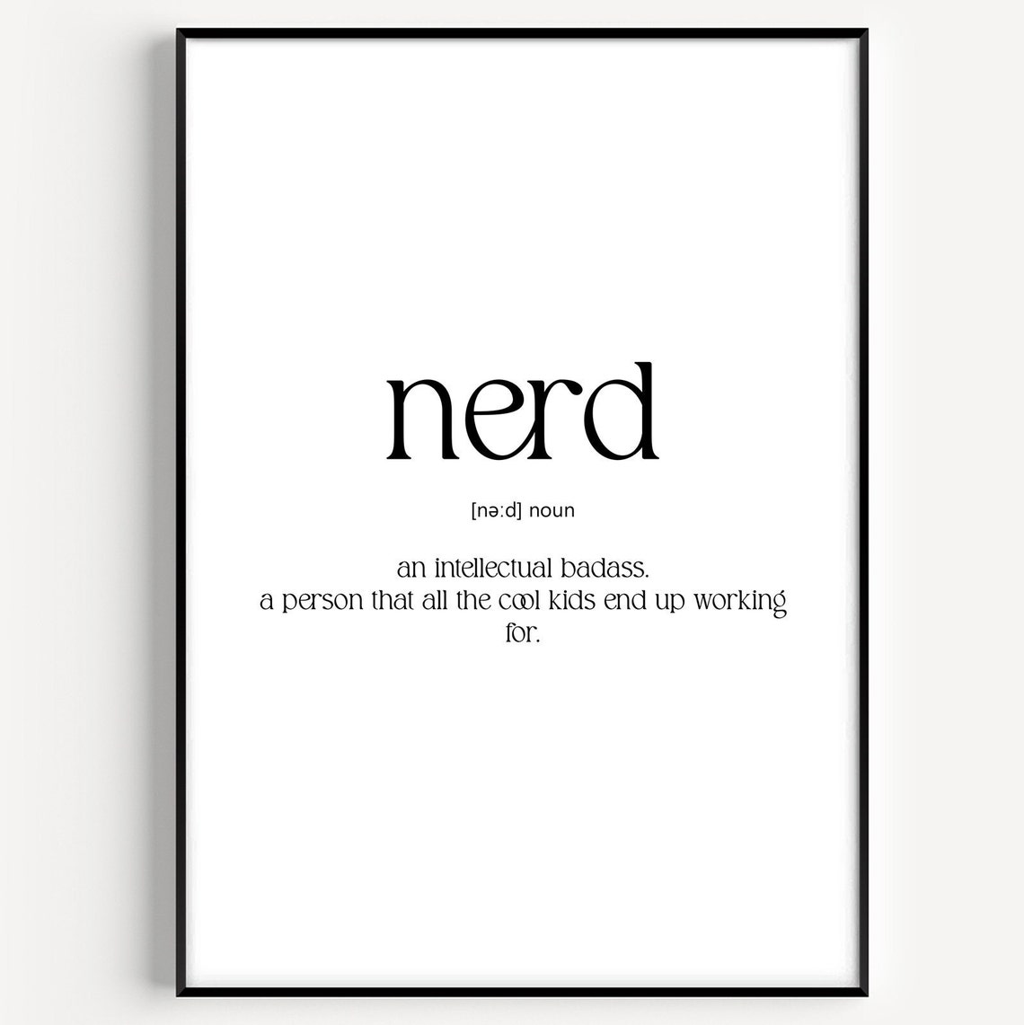 Nerd Definition Print - Etsy UK