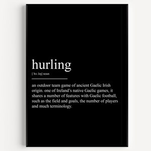 Hurling Definition Print - Etsy
