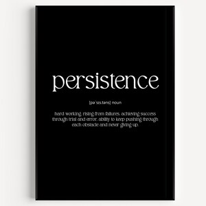 Persistence Definition Print - Etsy