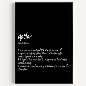 Doctor Definition Print - Version 2 - Etsy UK
