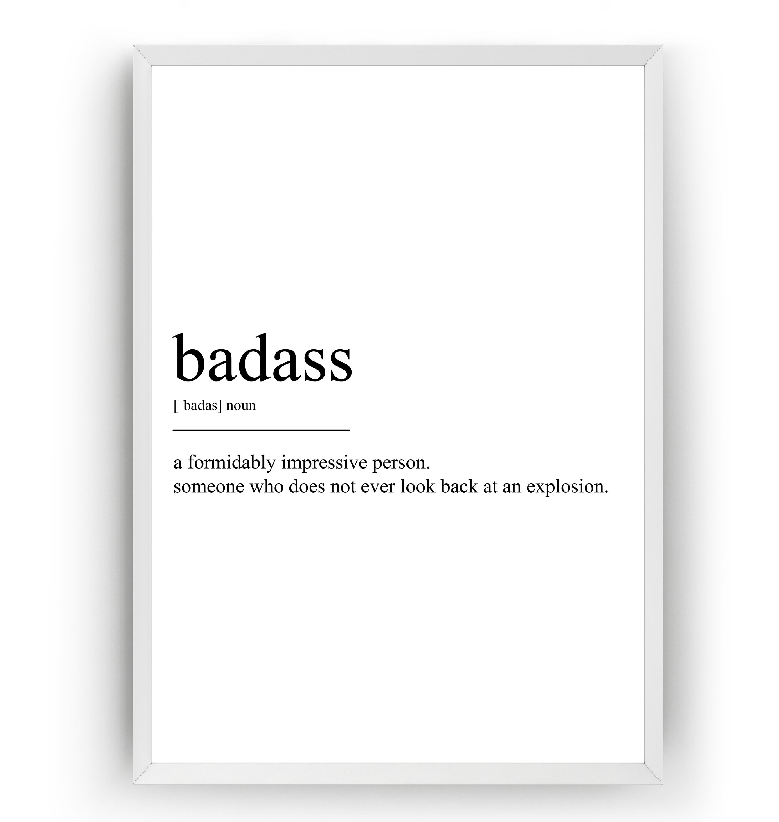 Badass Definition Print - Etsy