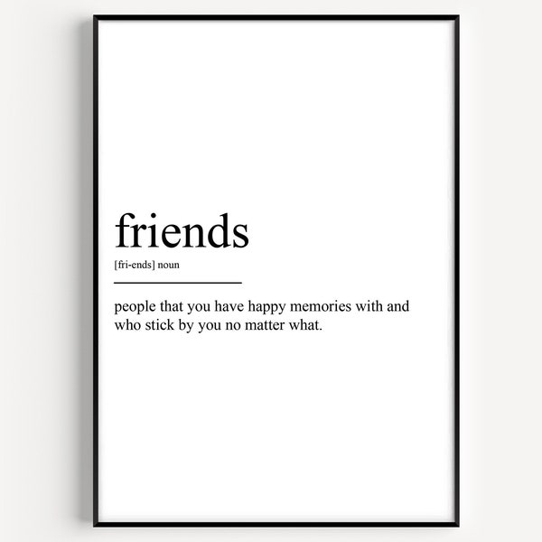 Friends Dictionary - Etsy