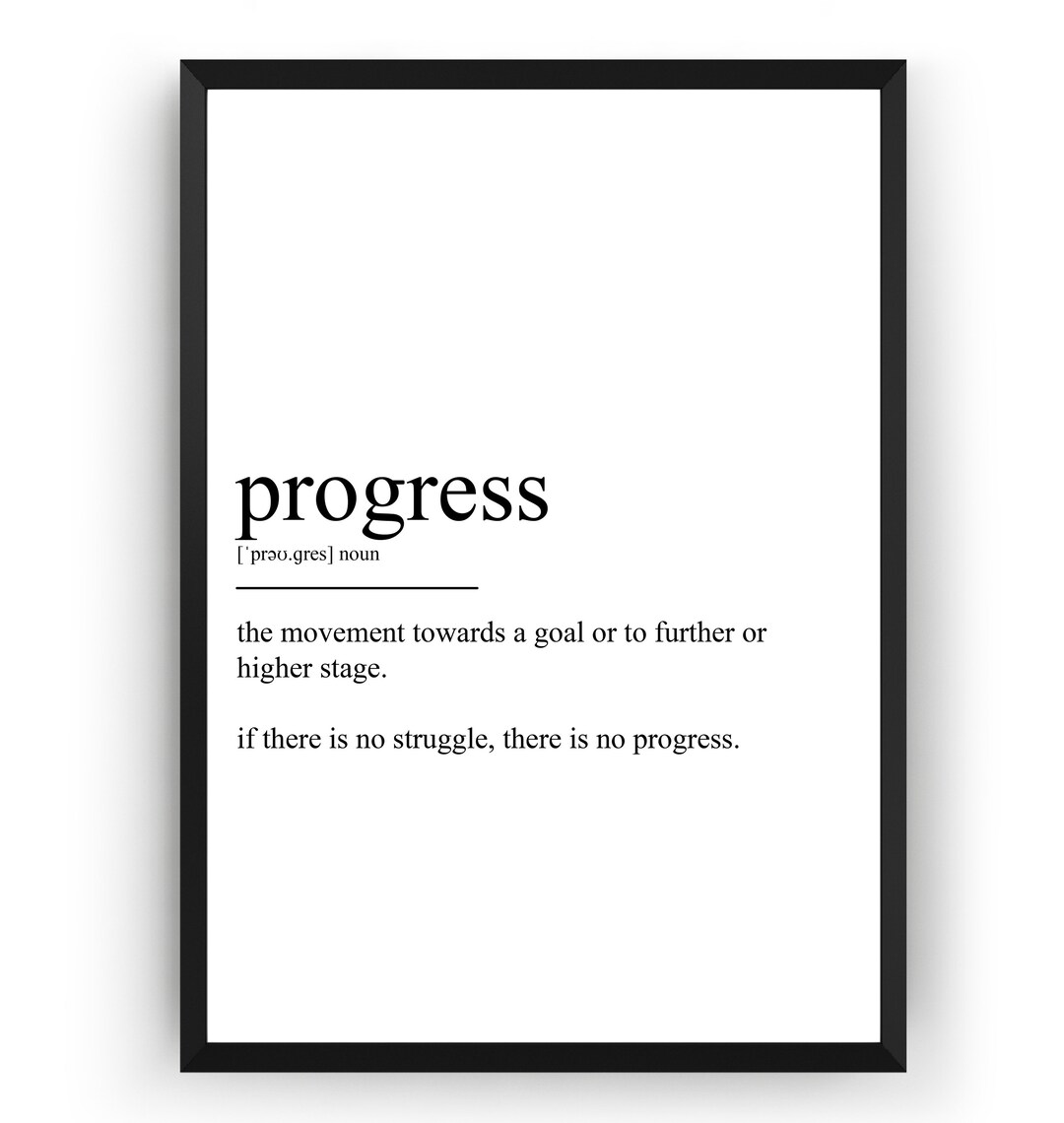 Progress Definition Print - Etsy