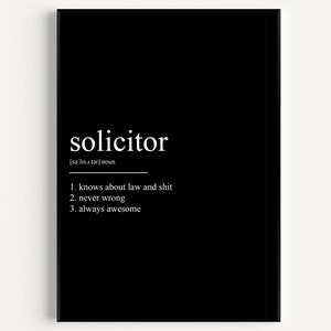 Solicitor Definition Print - Version 2 - Etsy UK