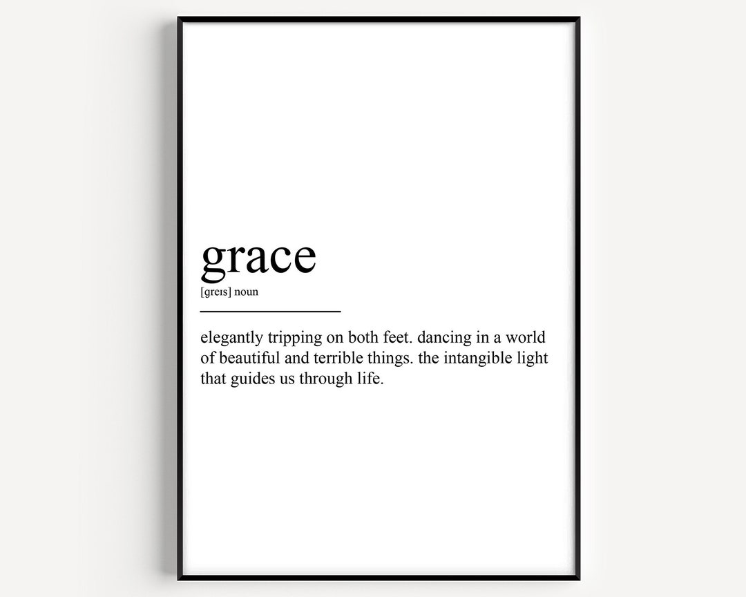 Grace Definition Print - Etsy